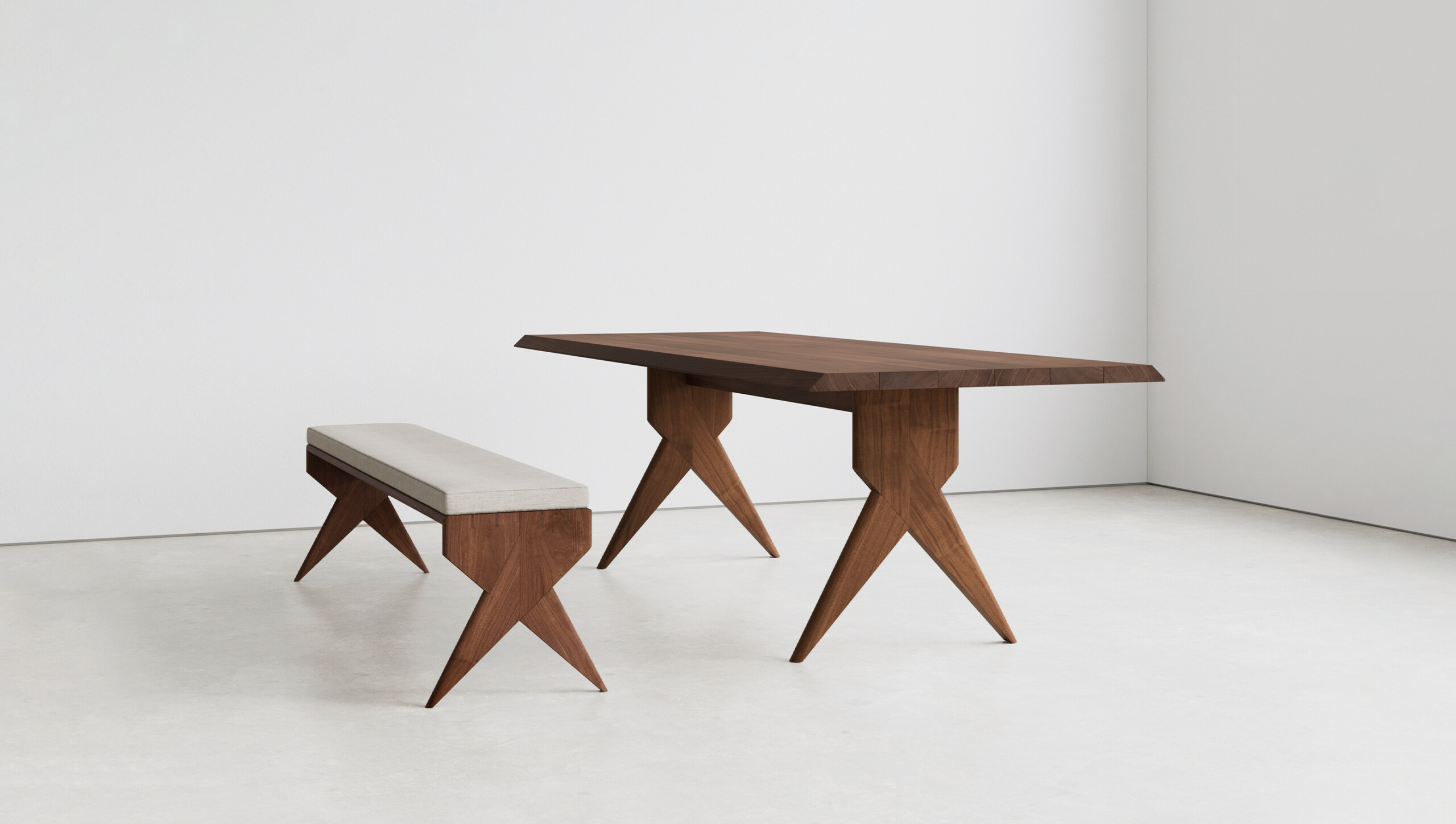 Issa Bench - Bench with an elegant side profile by Stillmade